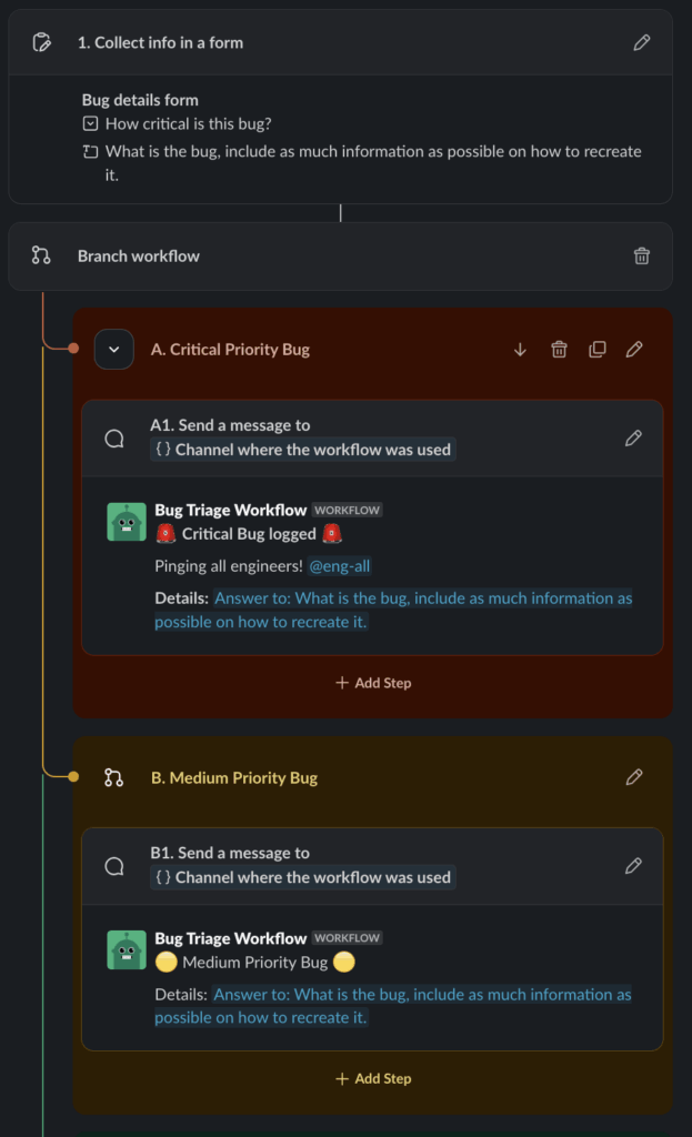 Introducing Conditional Branching in Workflow Builder - Slack Developers